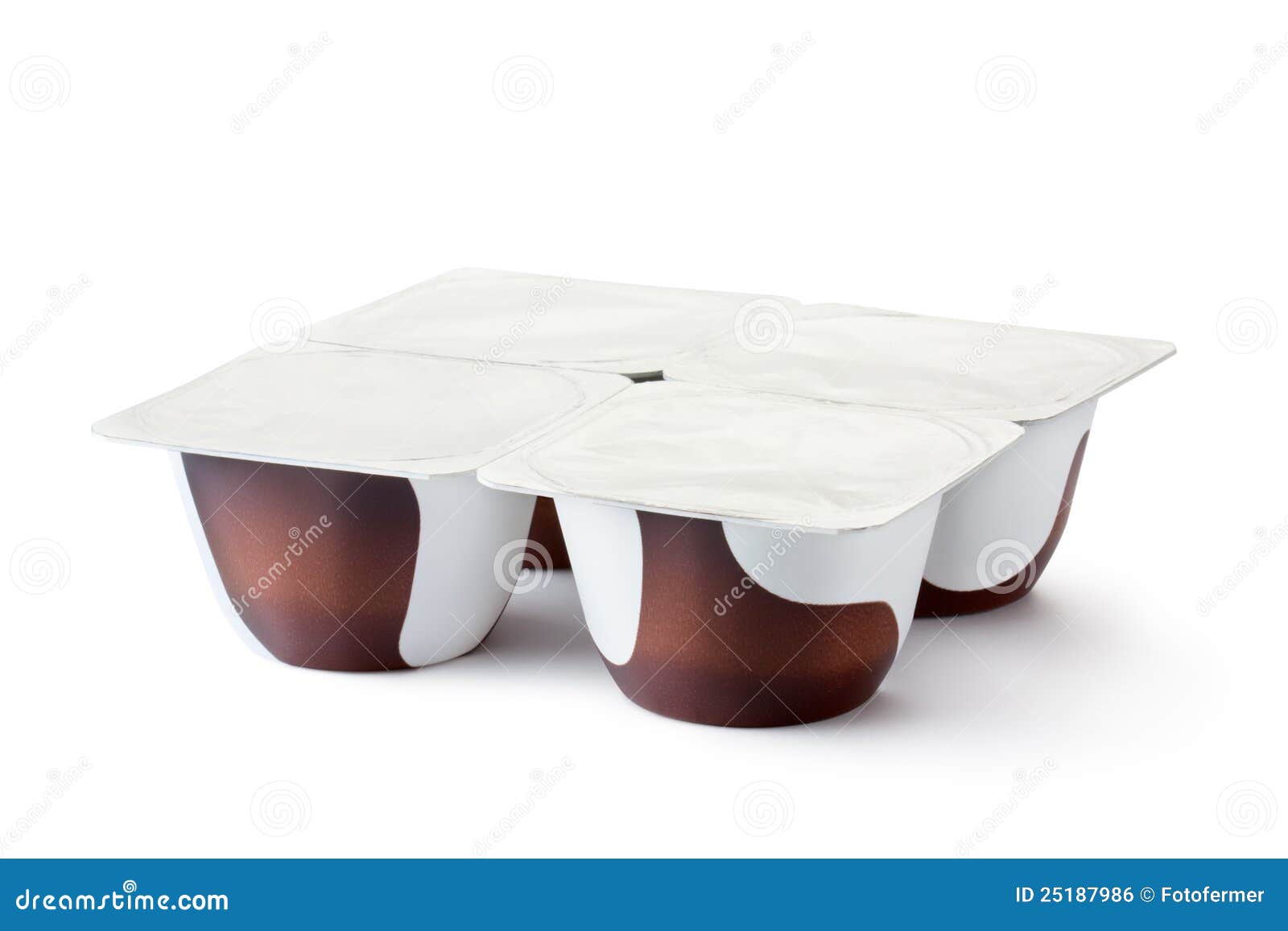 Plastic Containers for Dairy Chocolate Products Stock Photo - Image of ...