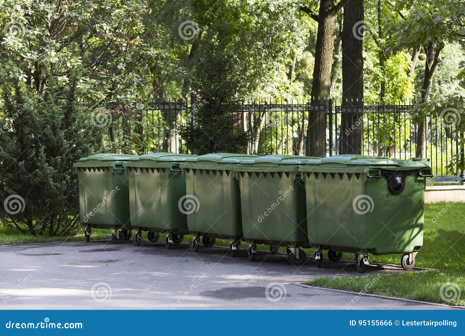 Plastic Containers for Garbage Stock Photo - Image of discard, colorful ...