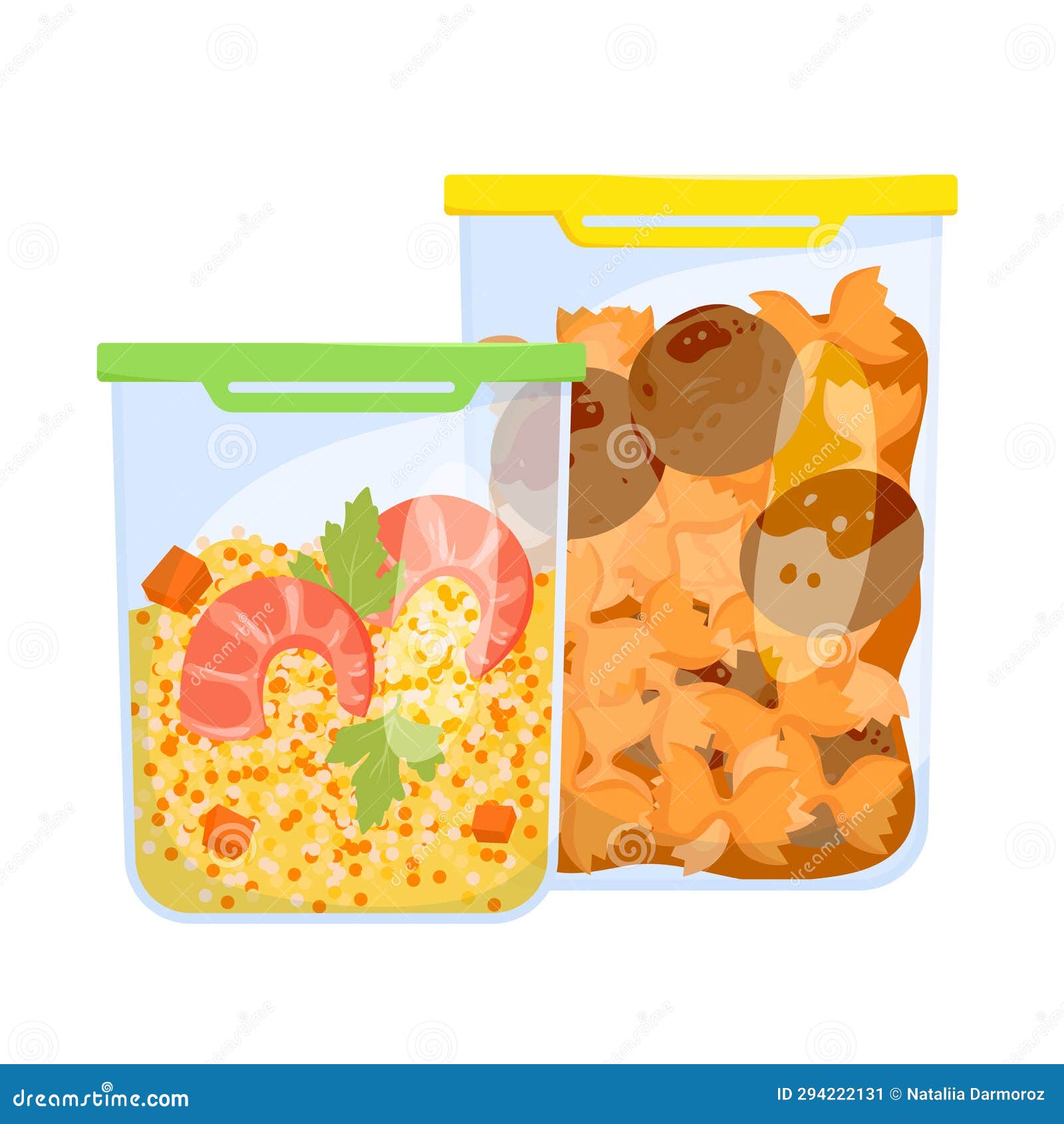 Plastic Containers with Leftover Food, Boxes with Lids and Meals Left ...