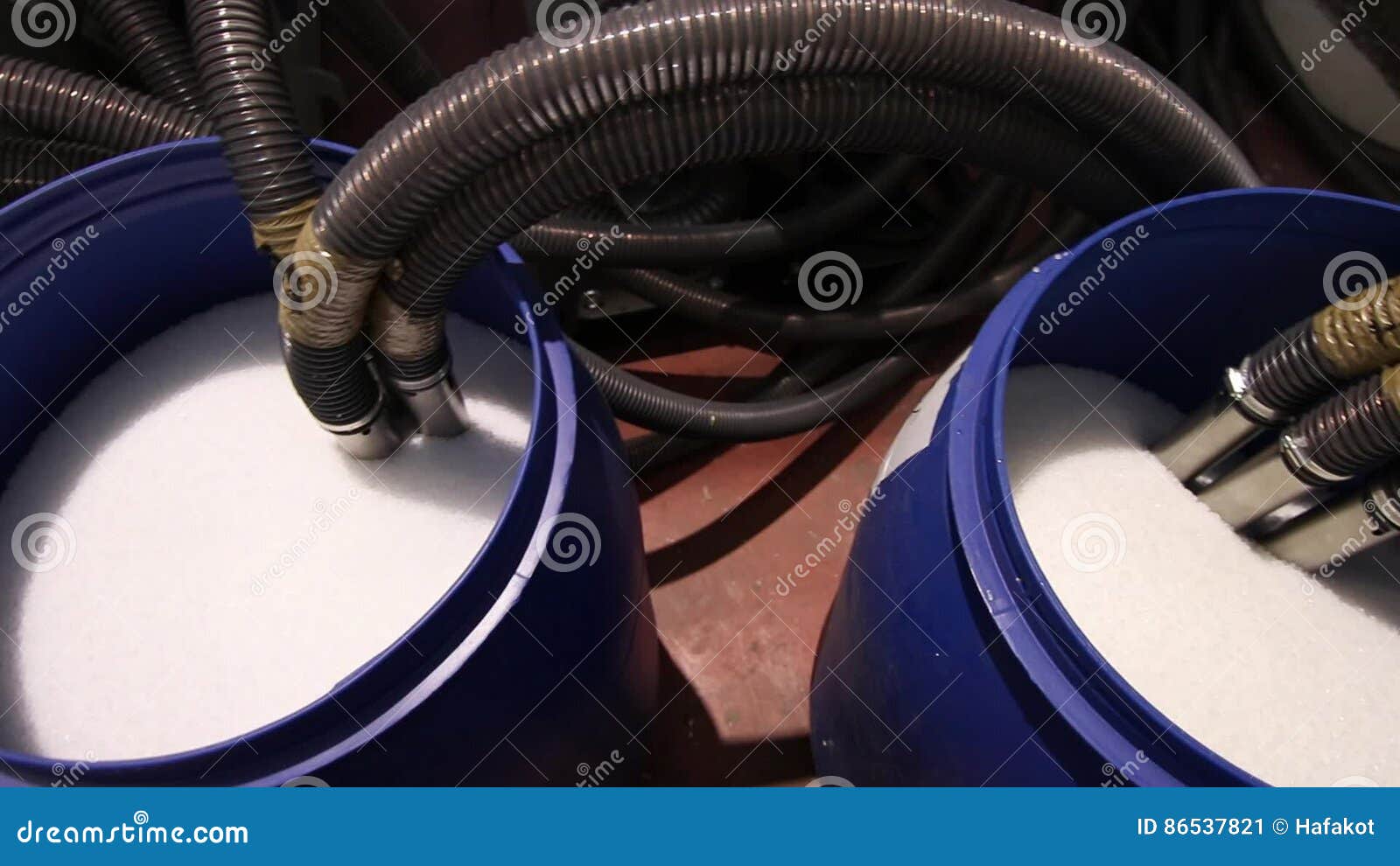 Plastic Containers with Polymer Particles Stock Video - Video of ...