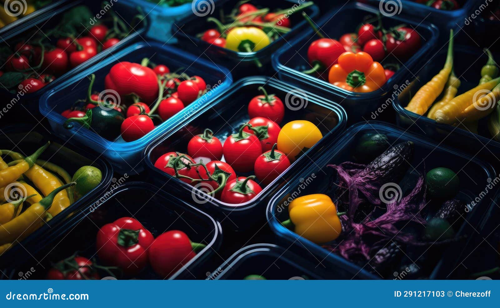 Plastic Containers with Vegetables Stock Image - Image of storage ...