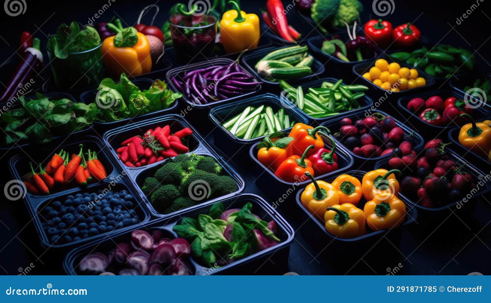 Plastic Containers with Vegetables Stock Image - Image of crop, healthy ...