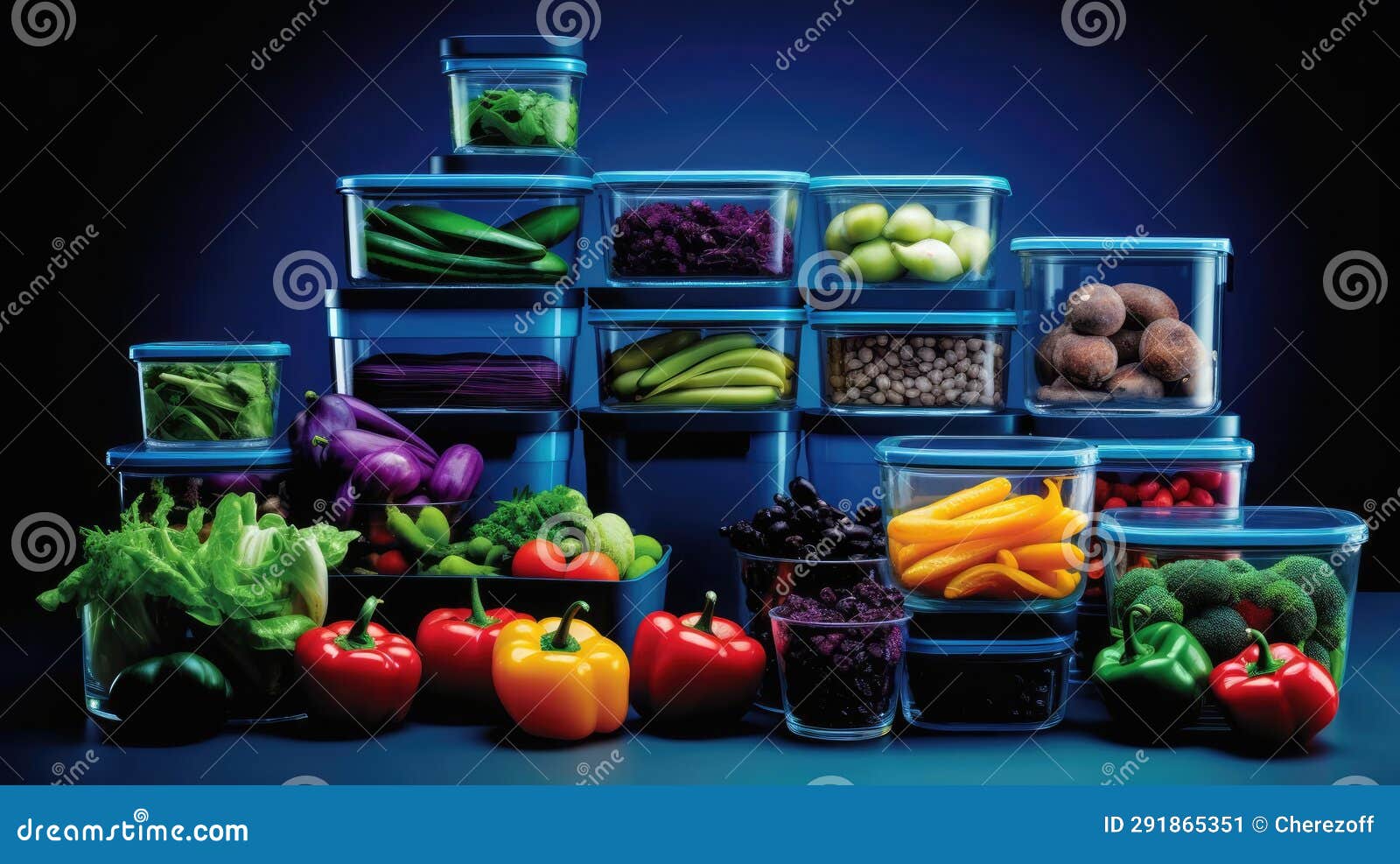 Plastic Containers with Vegetables Stock Image - Image of vitamin ...
