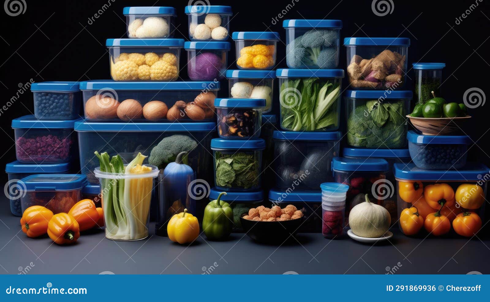 Plastic Containers with Vegetables Stock Photo - Image of vitamin, cook ...