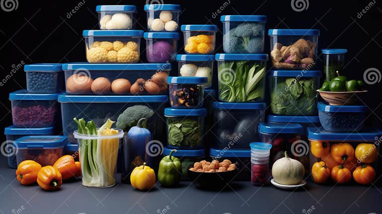 Plastic Containers with Vegetables Stock Photo - Image of vitamin, cook ...