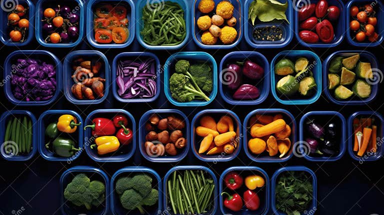 Plastic Containers with Vegetables Stock Image - Image of storage ...