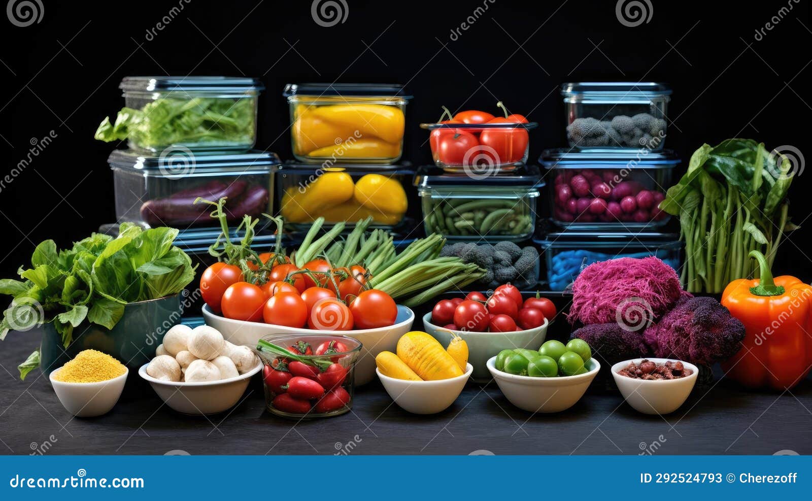 Plastic Containers with Vegetables Stock Image - Image of delicious ...