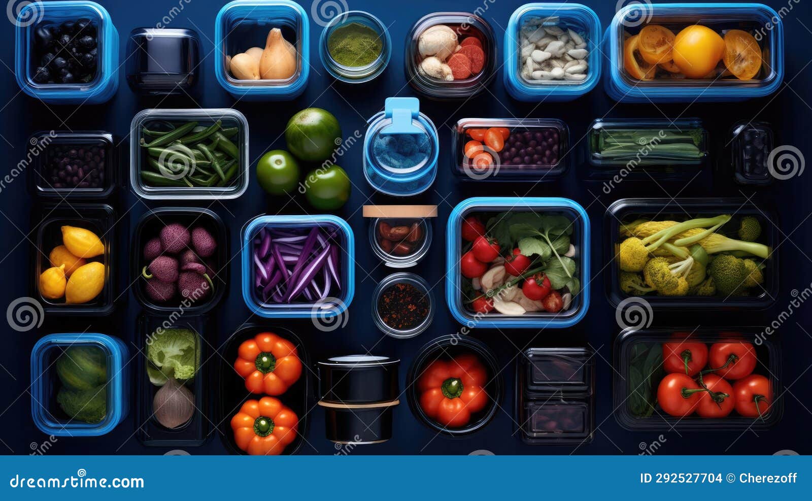 Plastic Containers with Vegetables Stock Photo - Image of ingredient ...