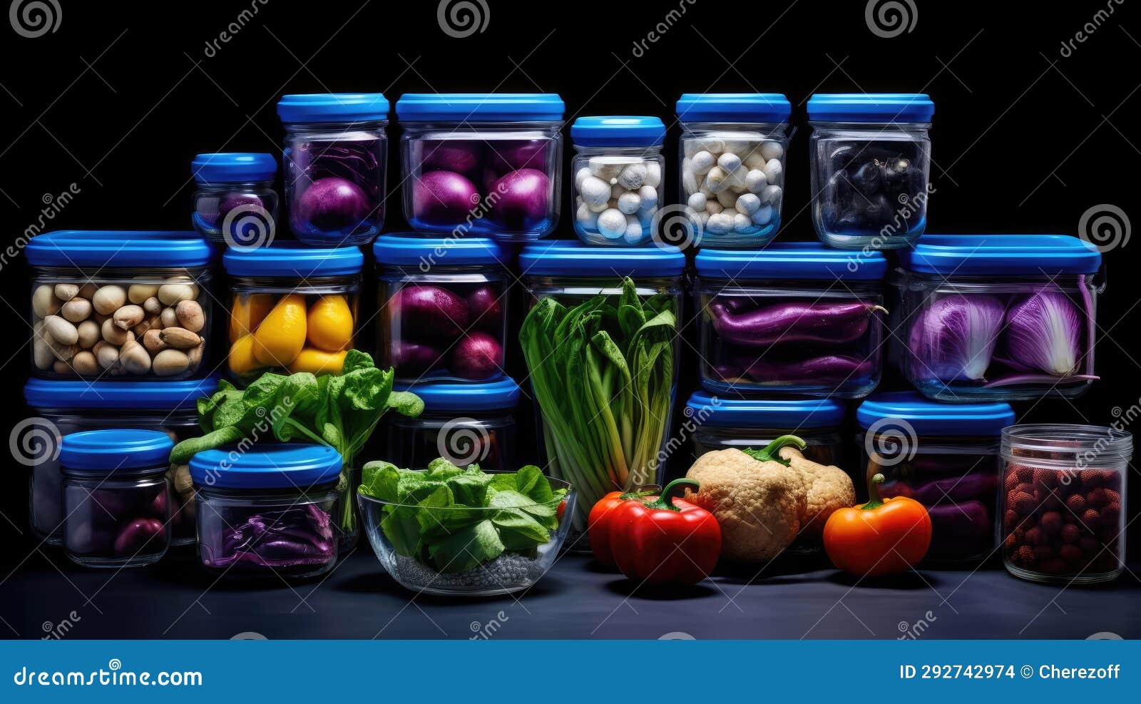 Plastic Containers with Vegetables Stock Photo - Image of vitamin ...