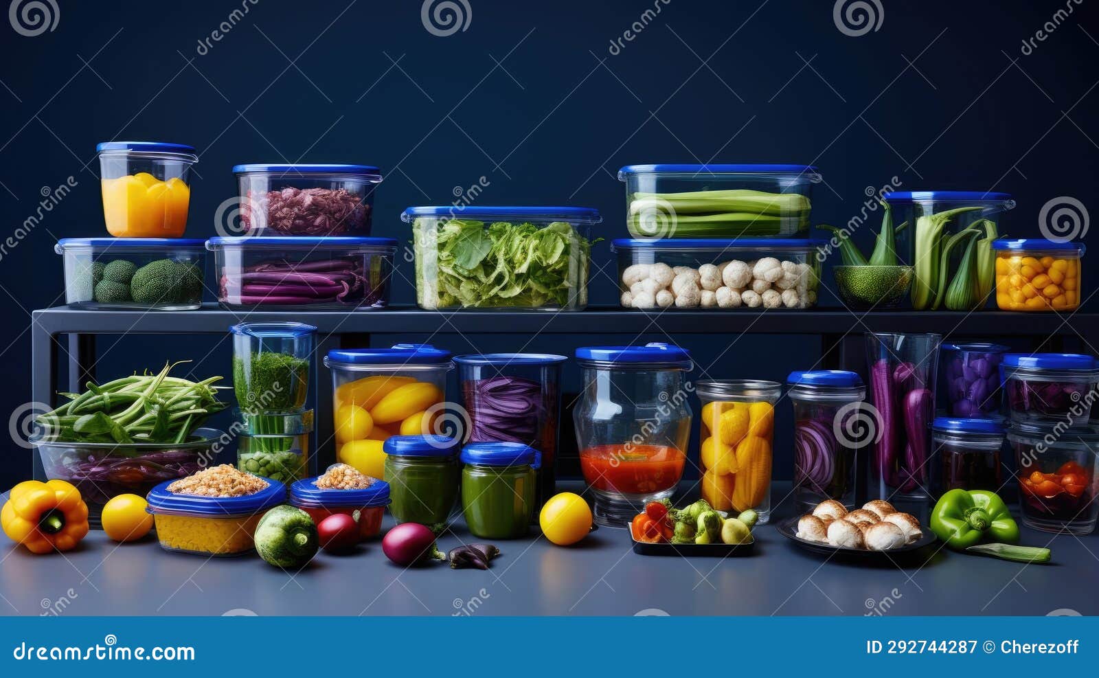 Plastic Containers with Vegetables Stock Image - Image of healthy ...