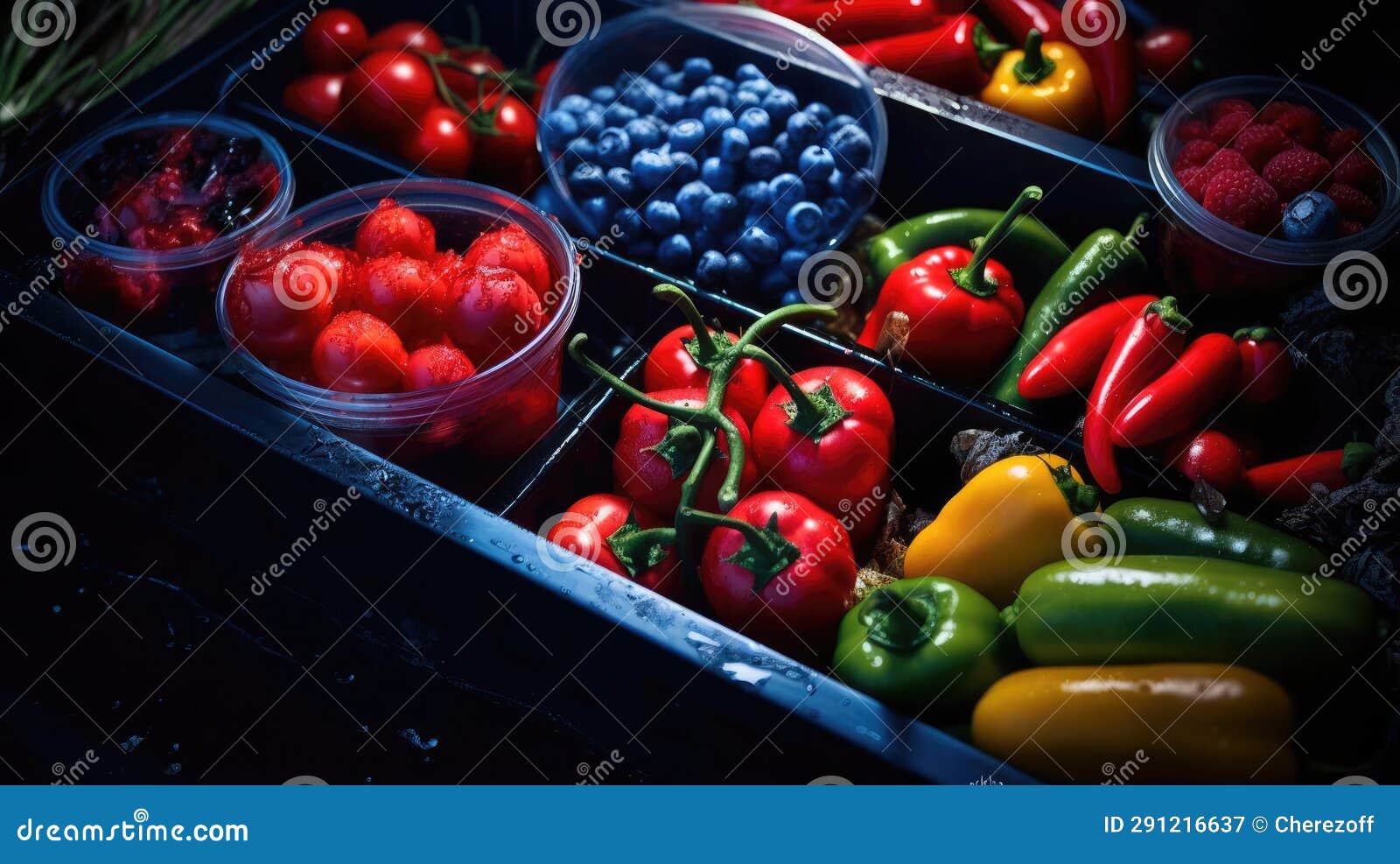 Plastic Containers with Vegetables Stock Image - Image of product ...