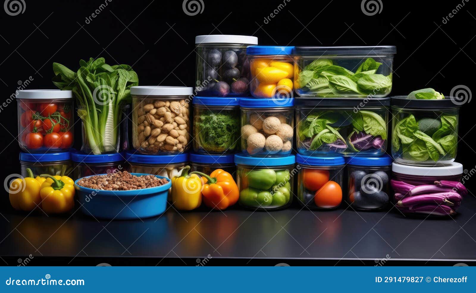 Plastic Containers with Vegetables Stock Image - Image of product ...