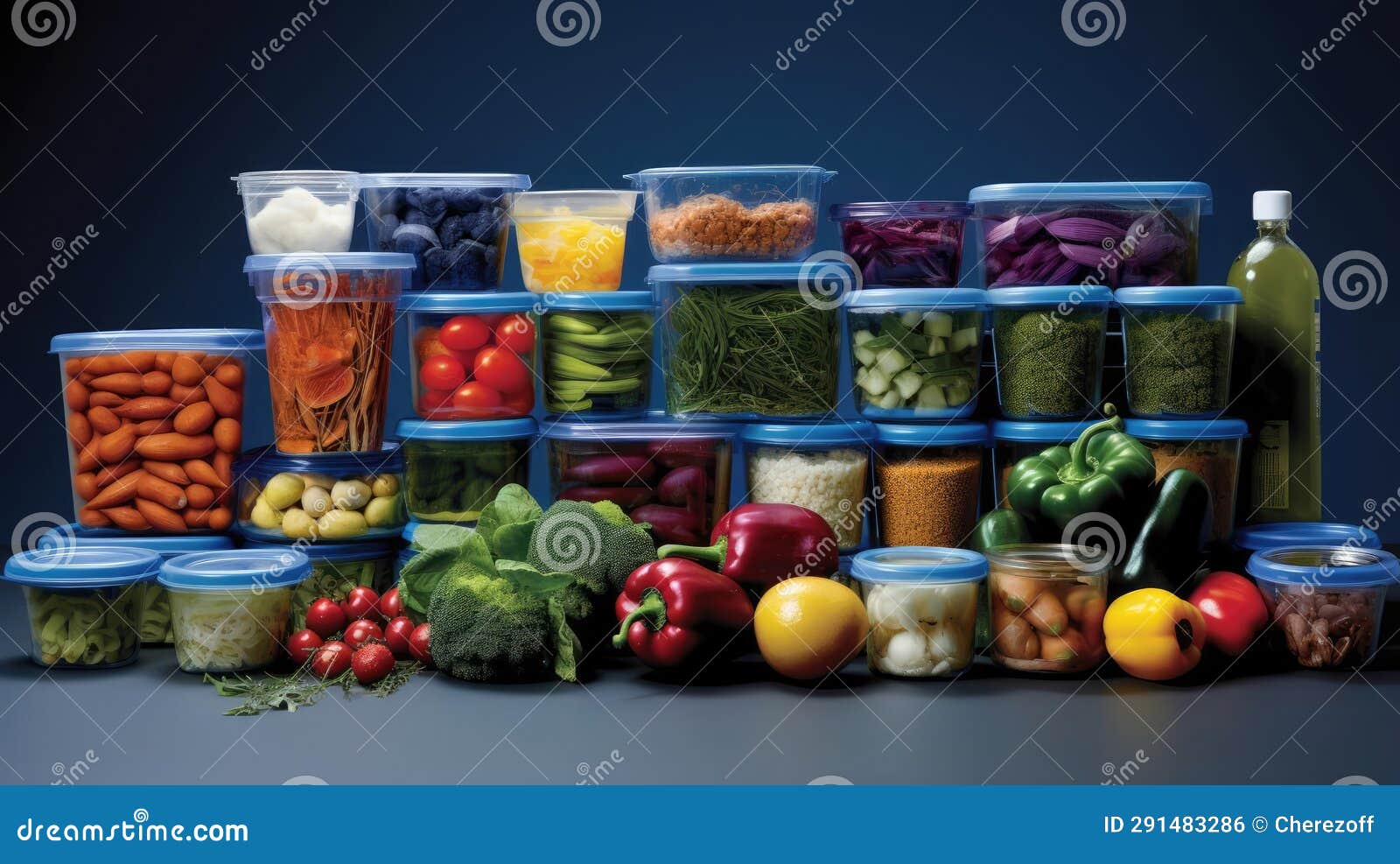 Plastic Containers with Vegetables Stock Photo - Image of botany ...
