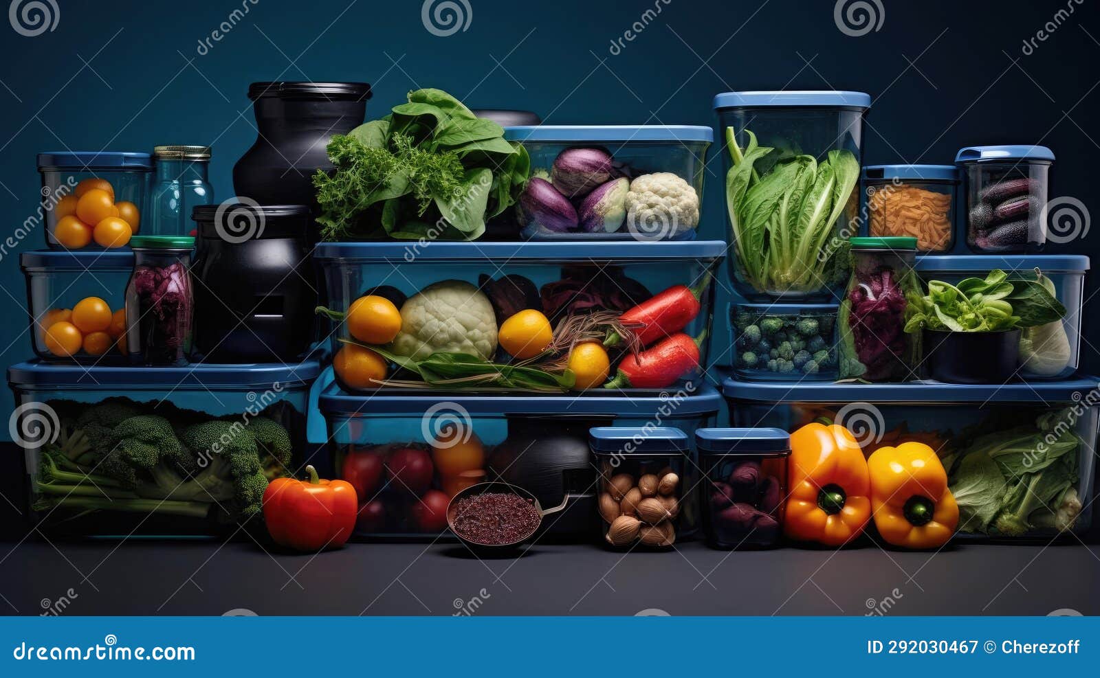 Plastic Containers with Vegetables Stock Image - Image of plastic, cold ...