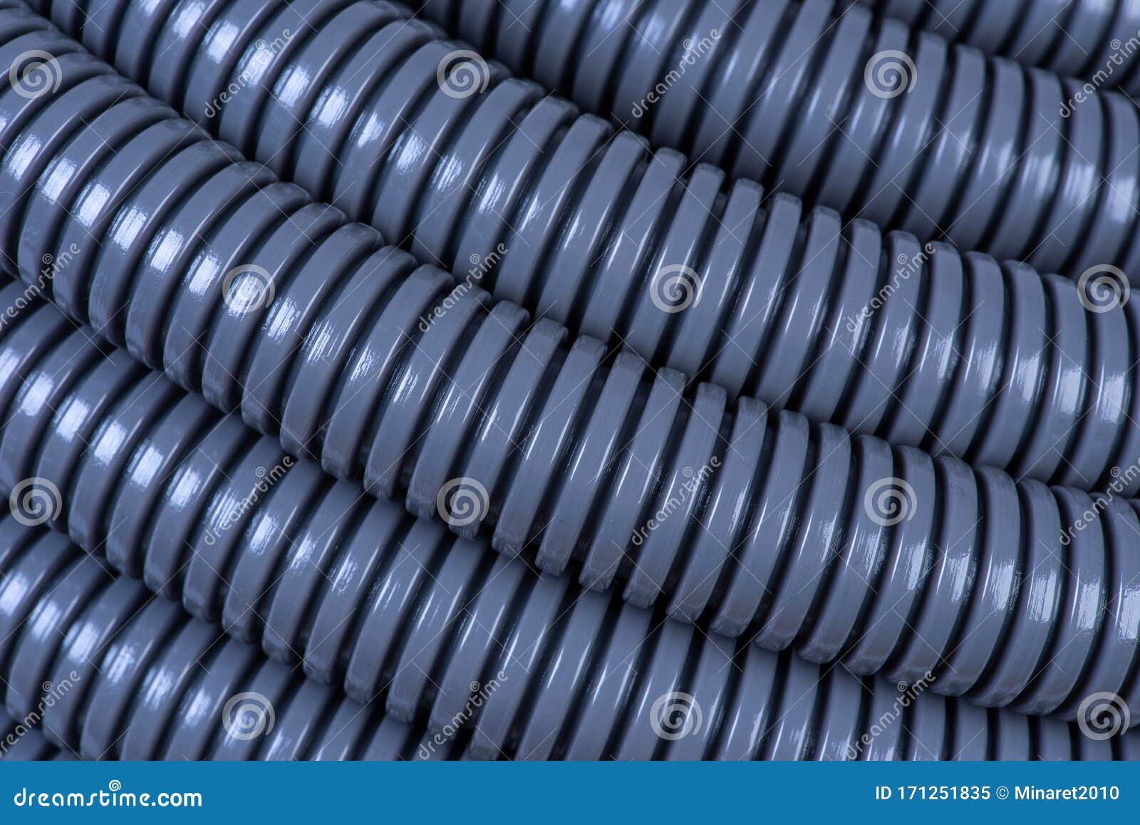 Plastic Corrugated Pipe Tube for Electrical Installation Stock Image ...