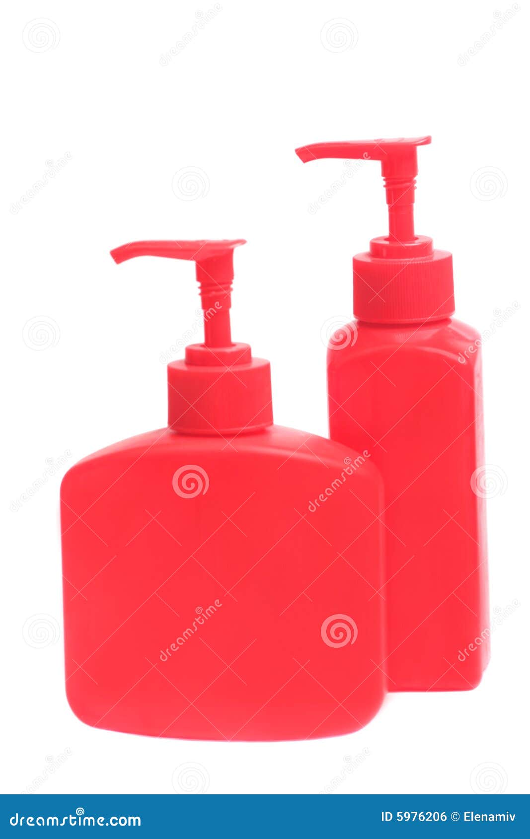 Plastic cosmetic bottles. stock photo. Image of life, macro - 5976206