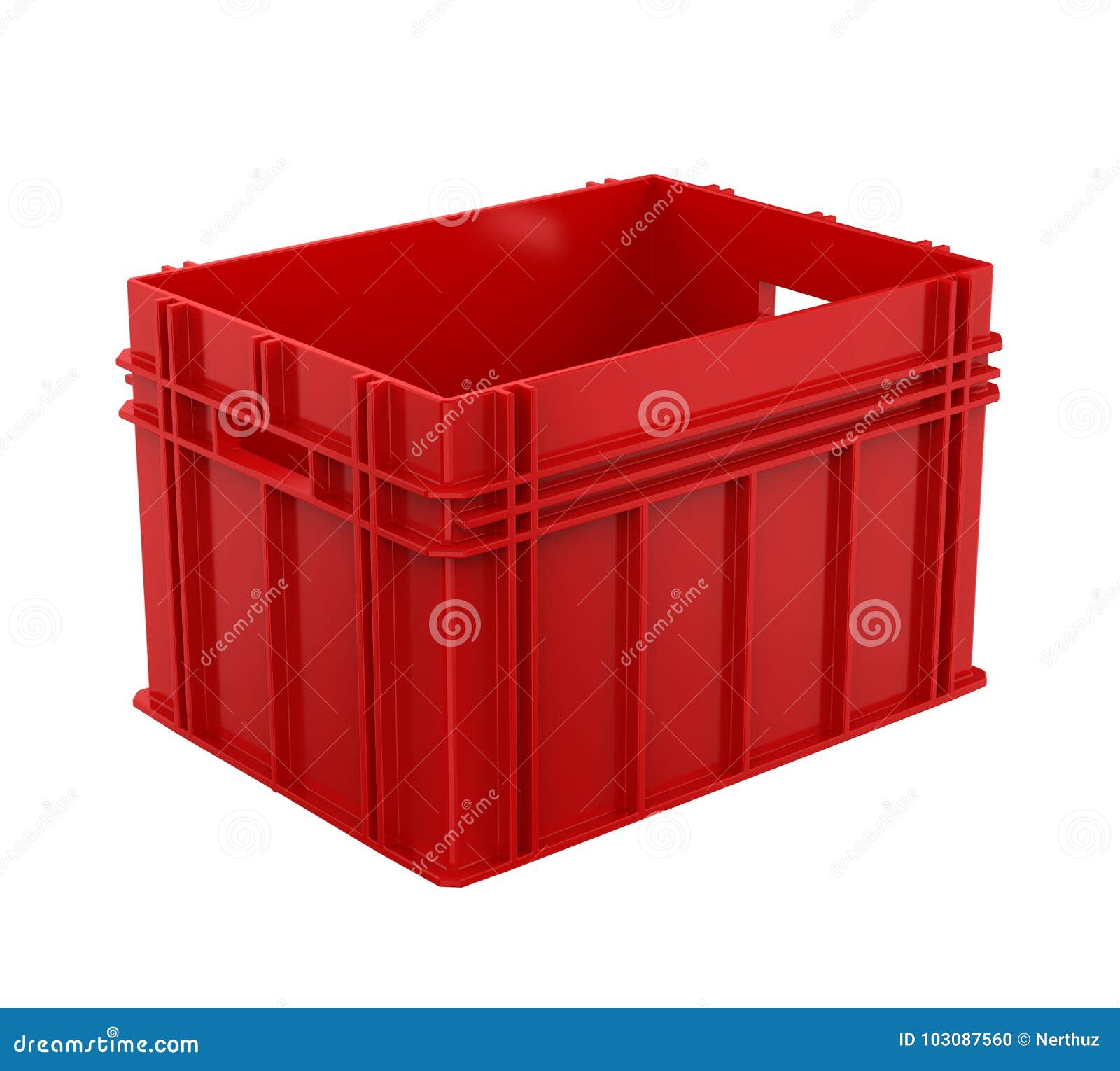 Plastic Crate Isolated stock illustration. Illustration of stack ...