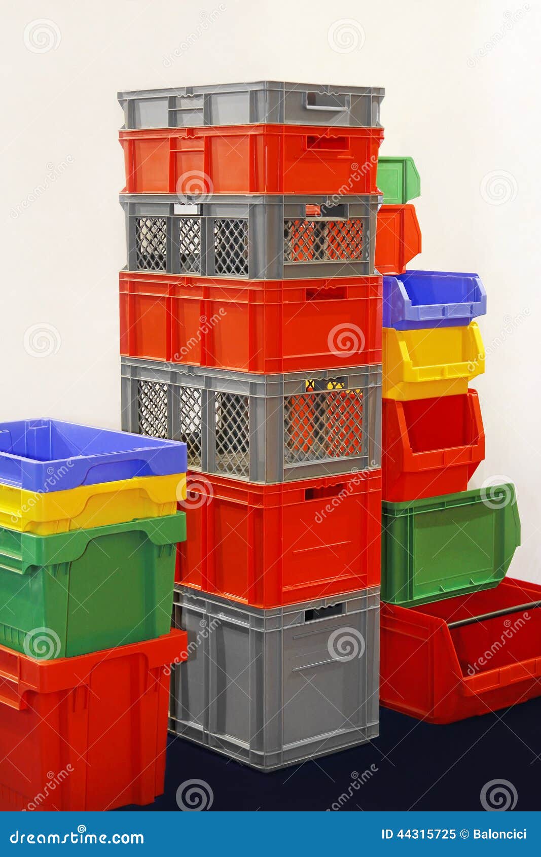 Plastic crates stock image. Image of clipping, delivery - 44315725