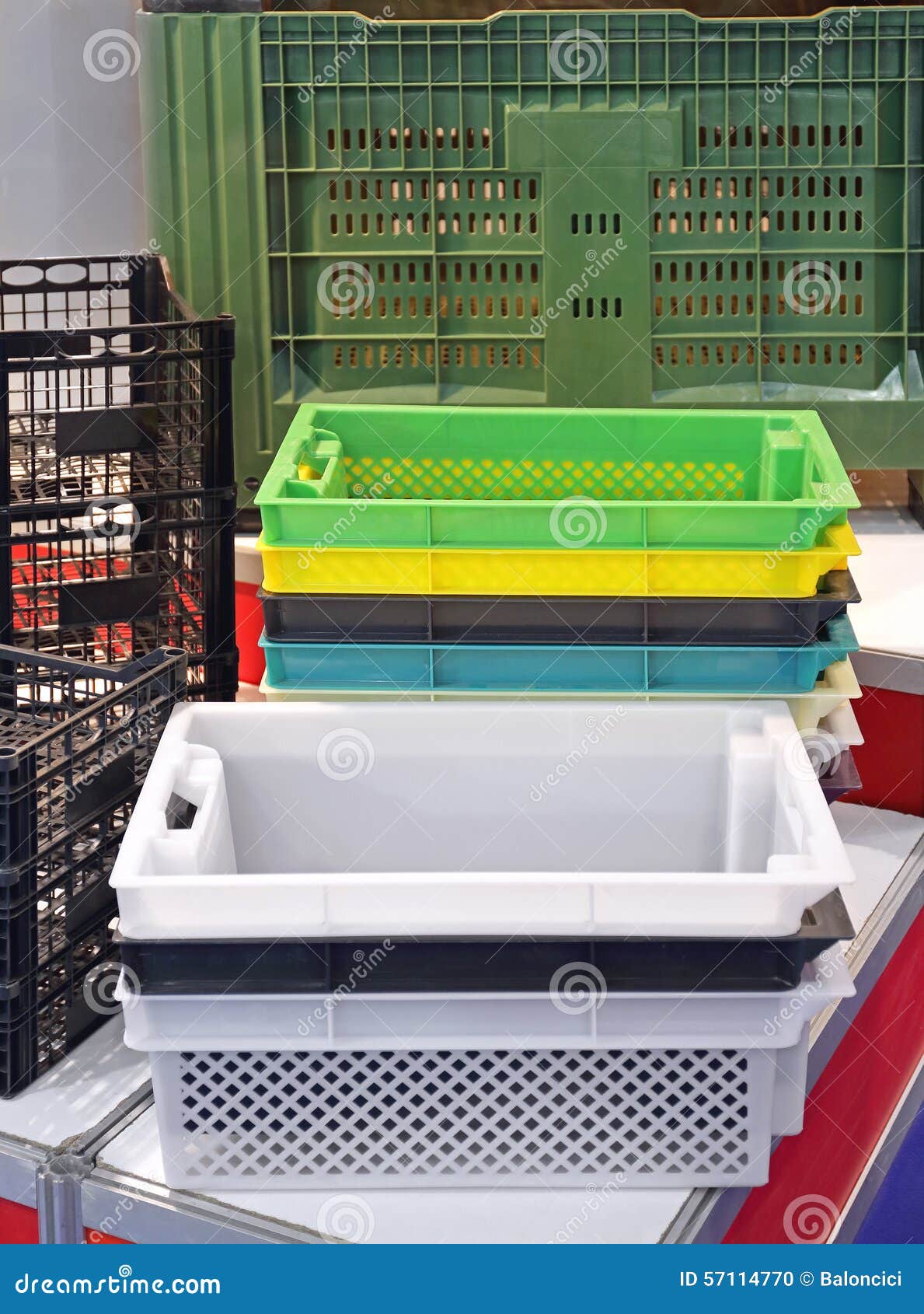 Plastic Crates stock photo. Image of shipping, crate - 57114770