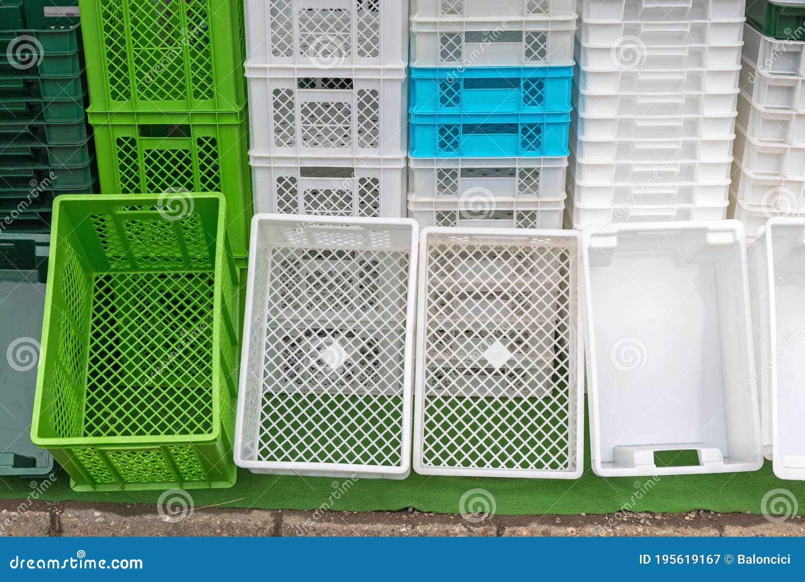 Plastic Crates Royalty-Free Stock Photo | CartoonDealer.com #195619167
