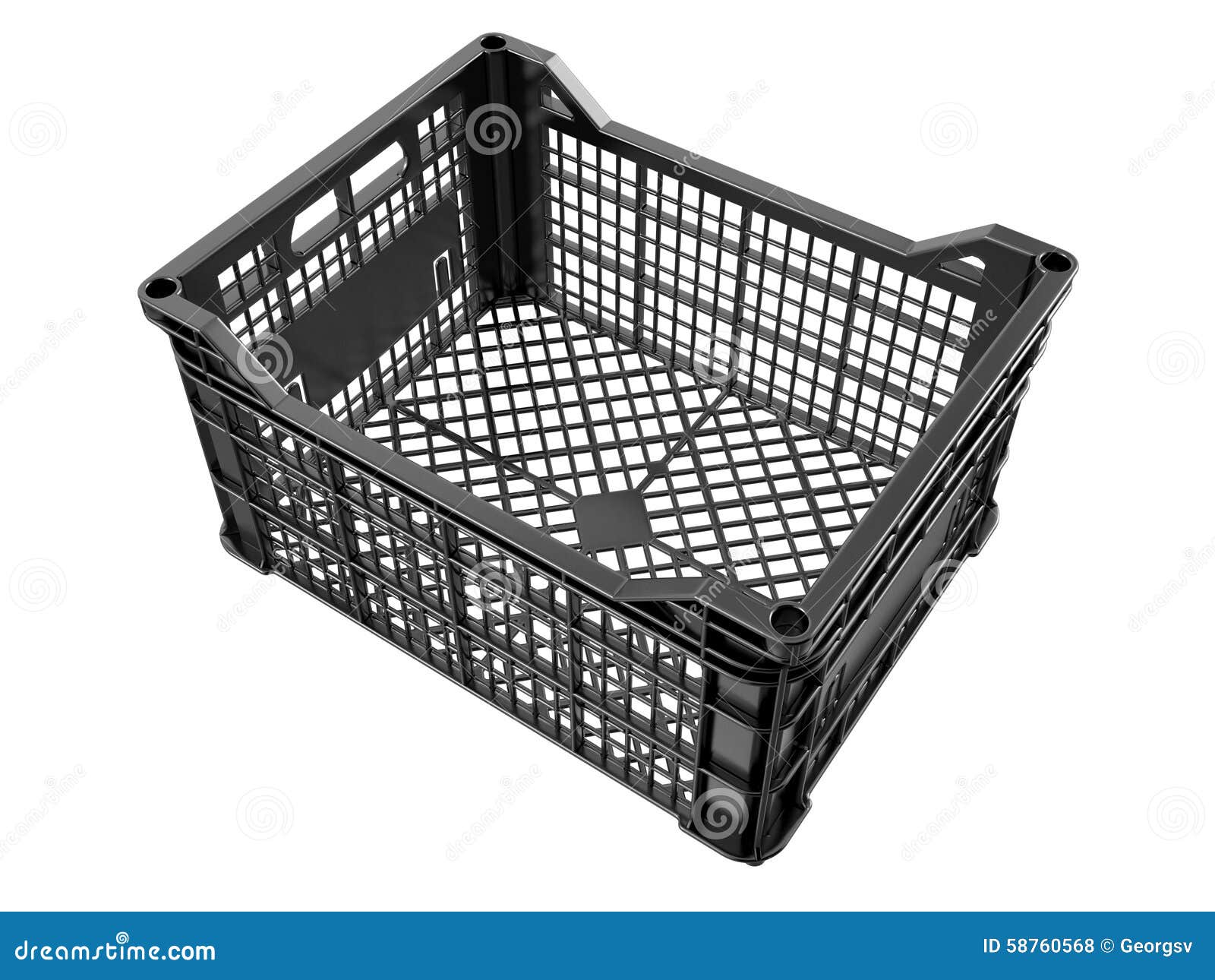 Plastic Crates Stackable, 3D Rendering Royalty-Free Stock Image ...