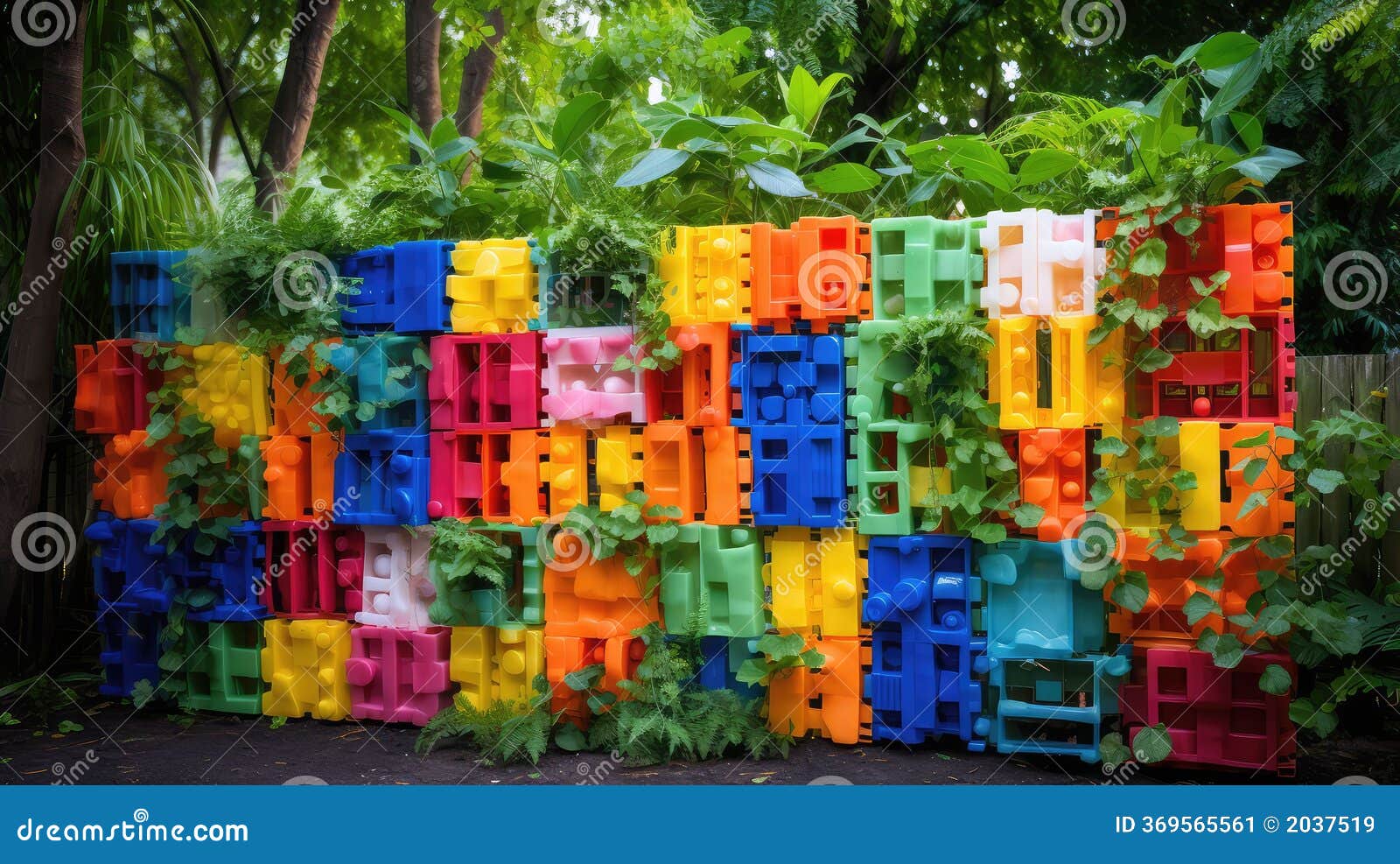 Plastic Retaining Wall Block With Interlocking Design Royalty-Free ...