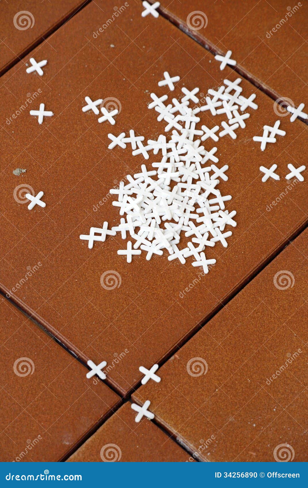 Plastic crosses stock photo. Image of tiles, cross, construction - 34256890
