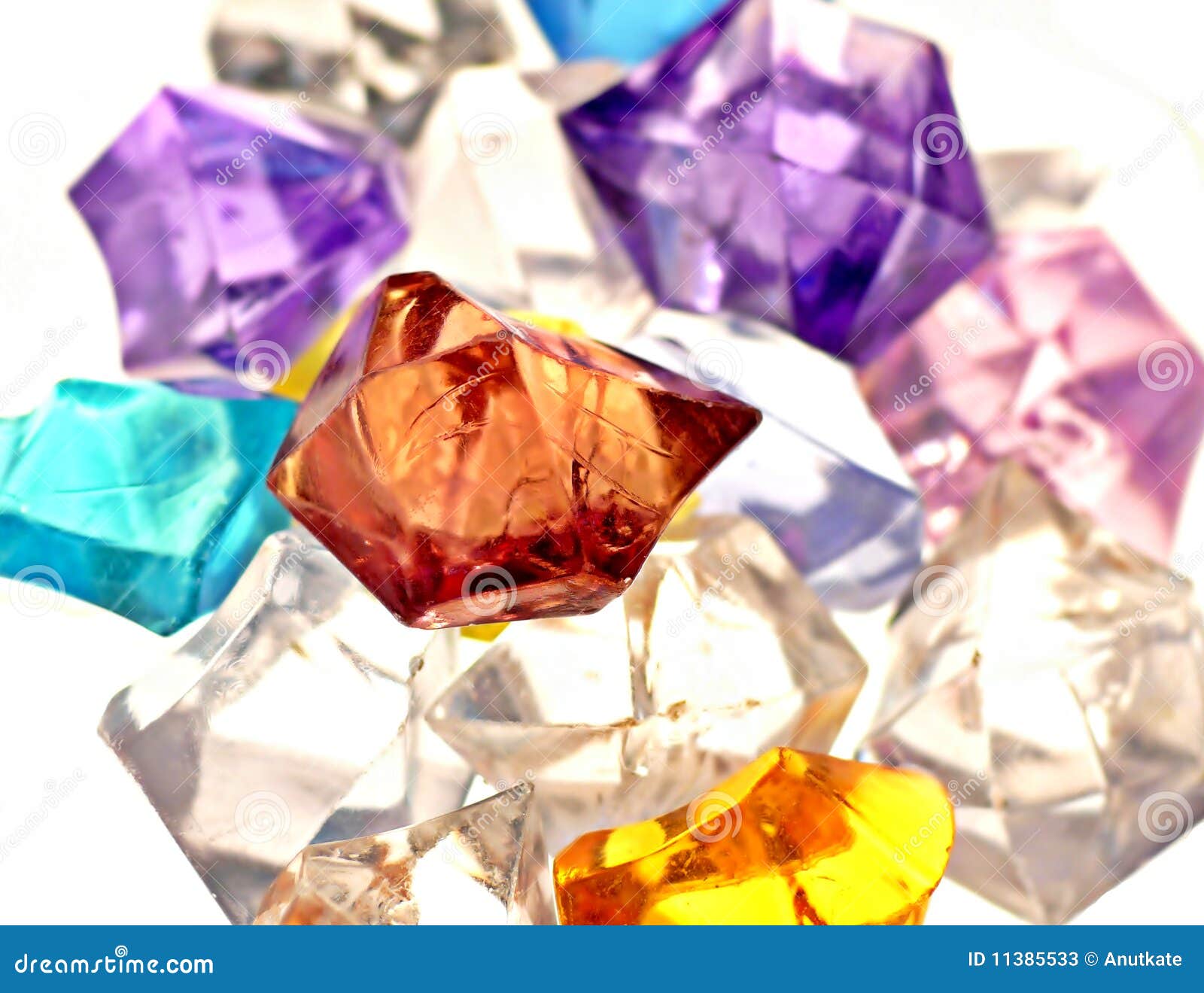 Plastic crystals stock image. Image of blue, decoration - 11385533