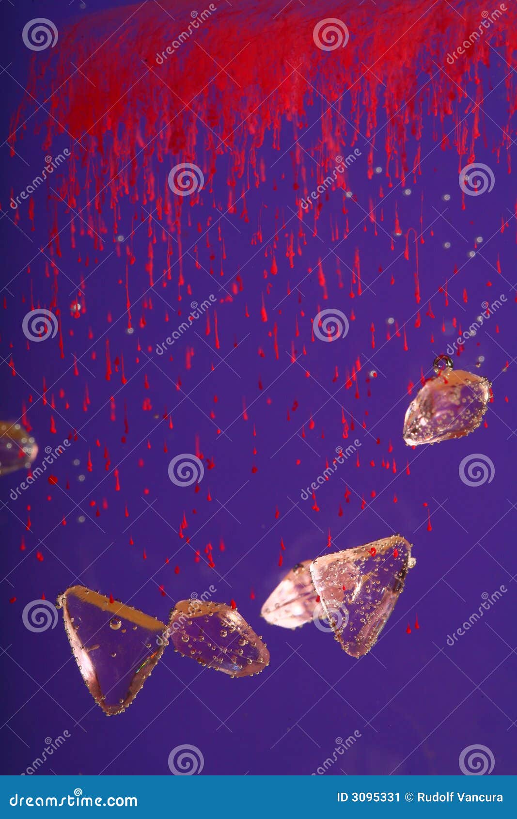Plastic crystals in liquid stock image. Image of colouring - 3095331
