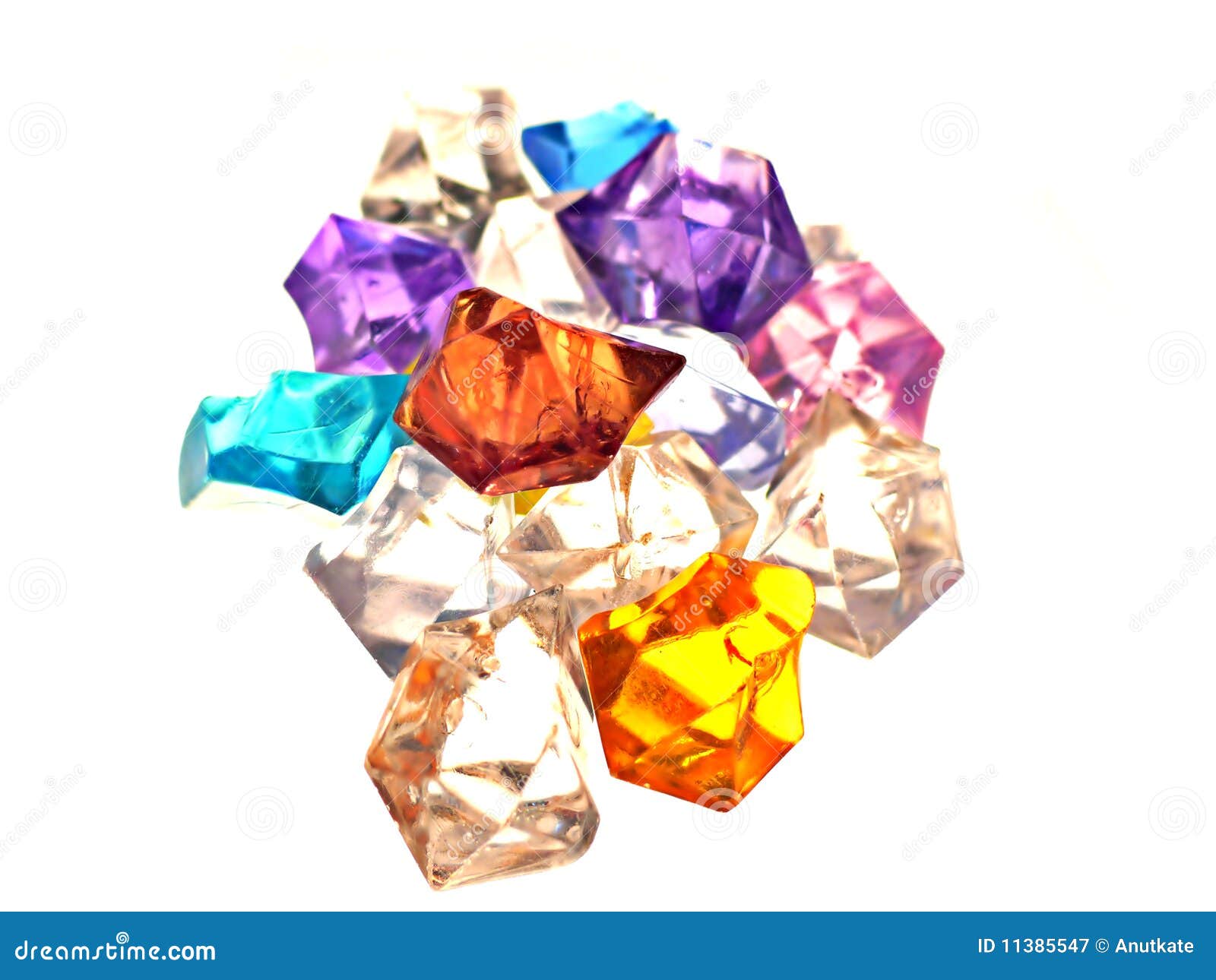 Plastic crystals on white stock image. Image of plastic - 11385547