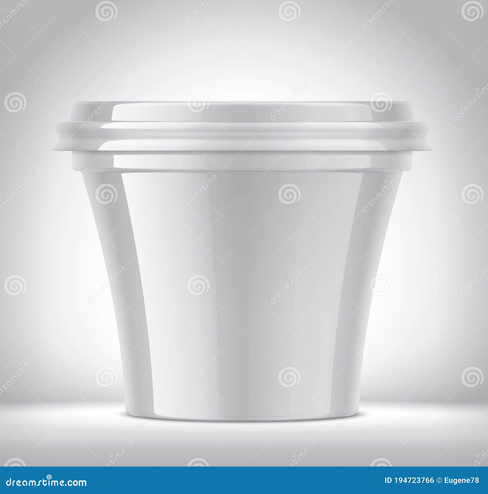 Plastic Cup on Background. Glossy Surface Version. Stock Vector ...