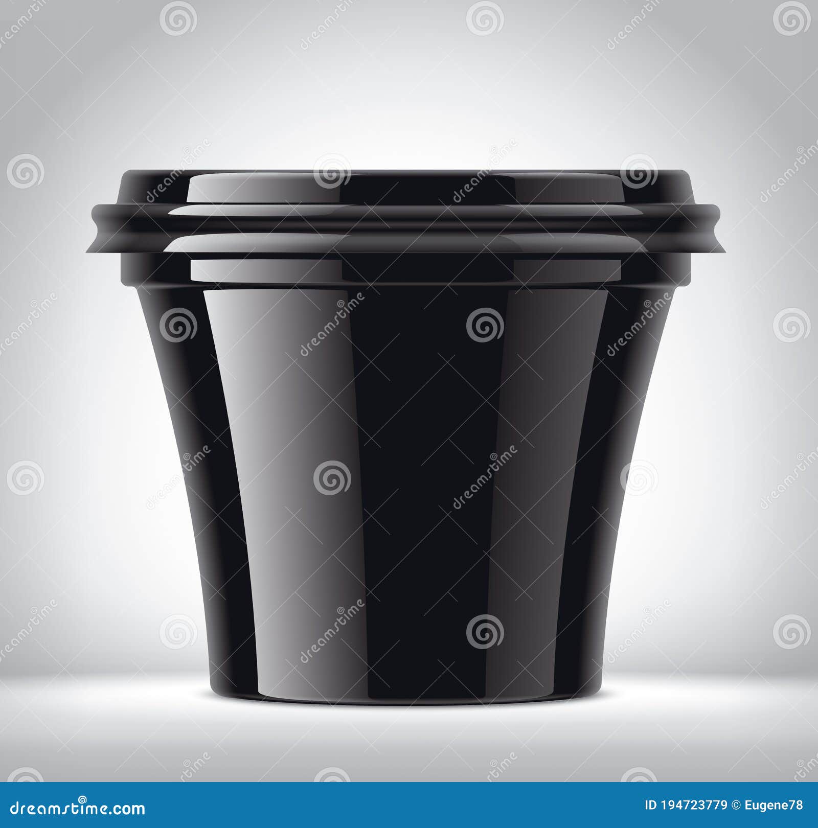 Plastic Cup on Background. Glossy Surface Version. Stock Vector ...