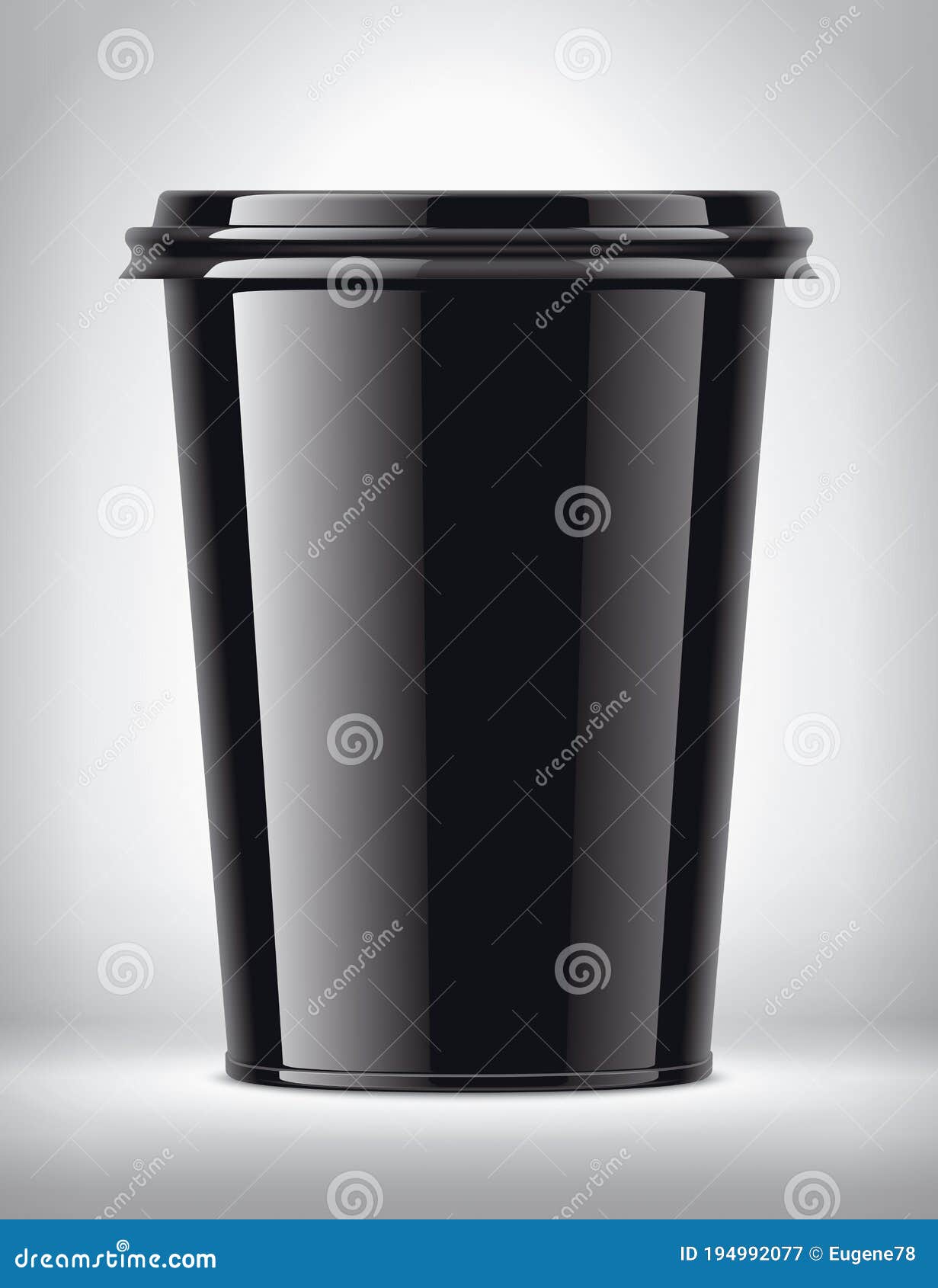 Plastic Cup on Background. Glossy Surface Version. Stock Vector ...