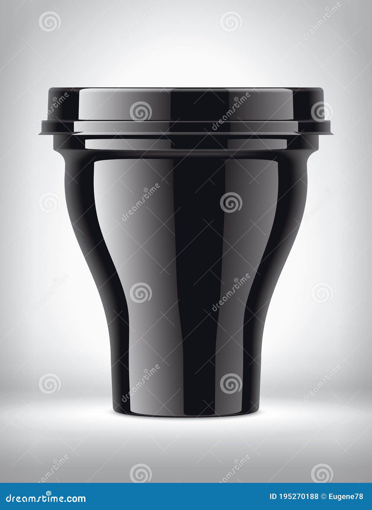 Plastic Cup on Background. Glossy Surface Version. Stock Vector ...