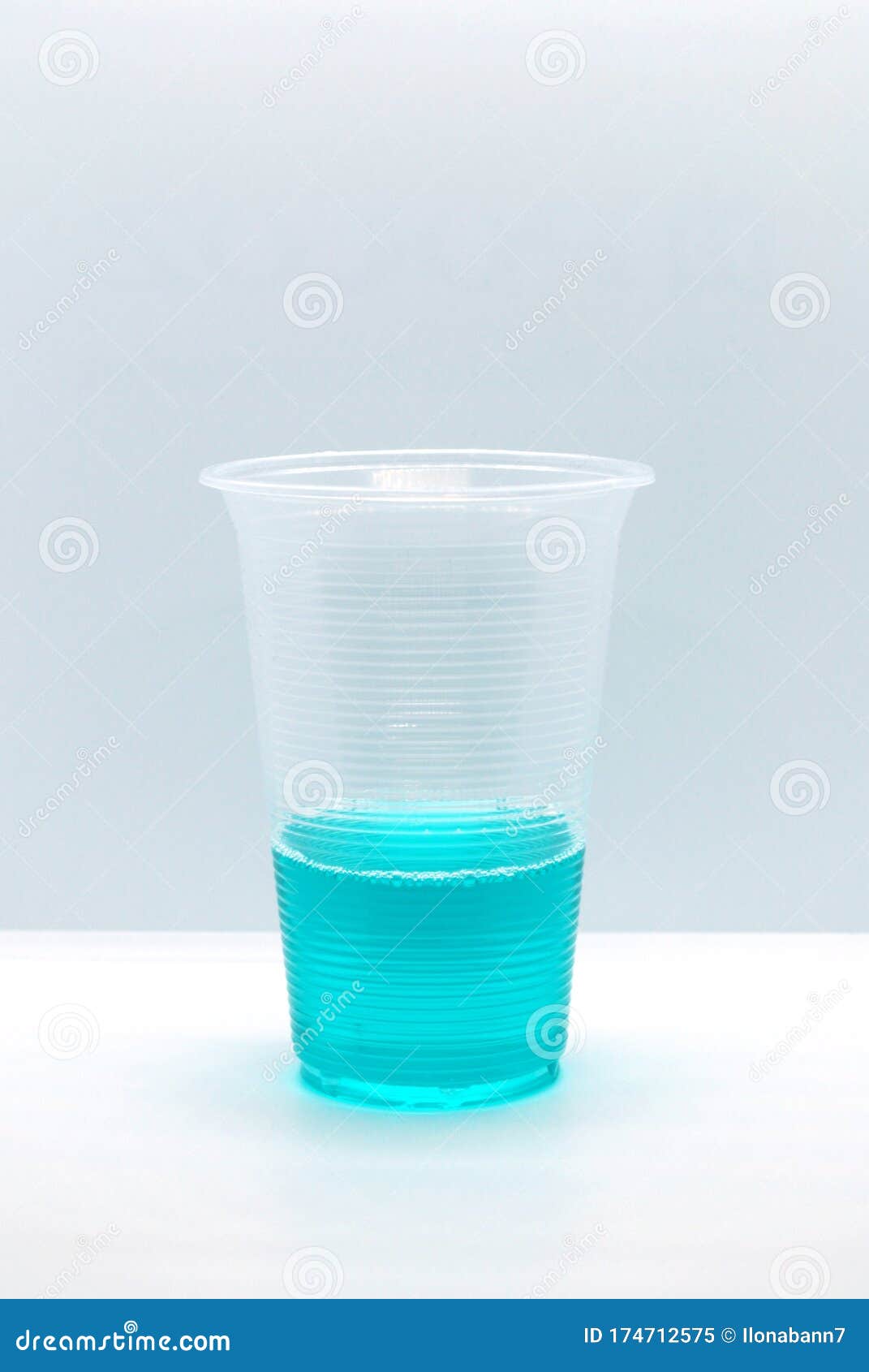 Plastic Cup with Blue Color Liquid Stock Image - Image of freshness ...