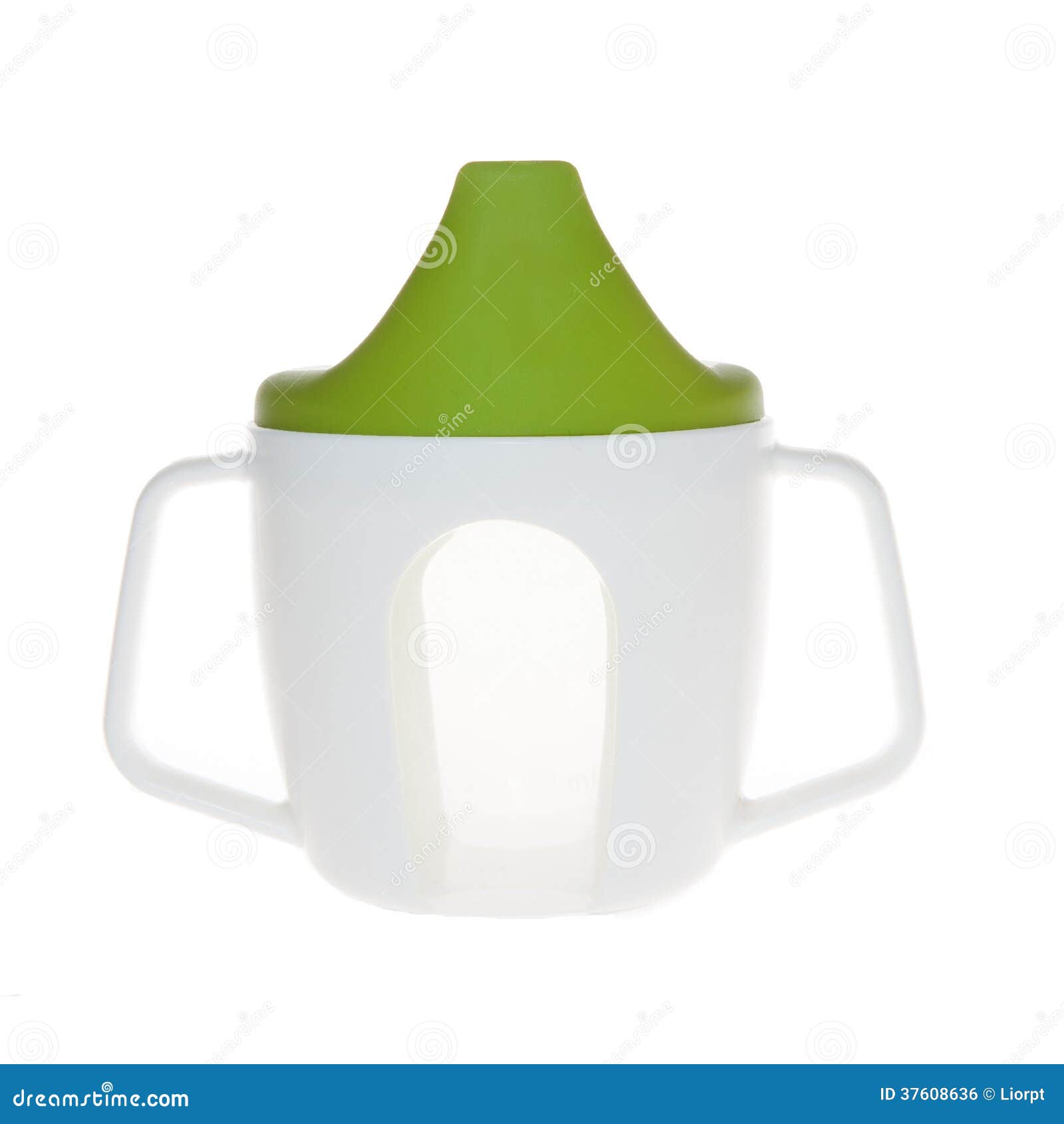 Plastic Cup Bottle for Kids, Cup and Green Lid Stock Photo - Image of ...