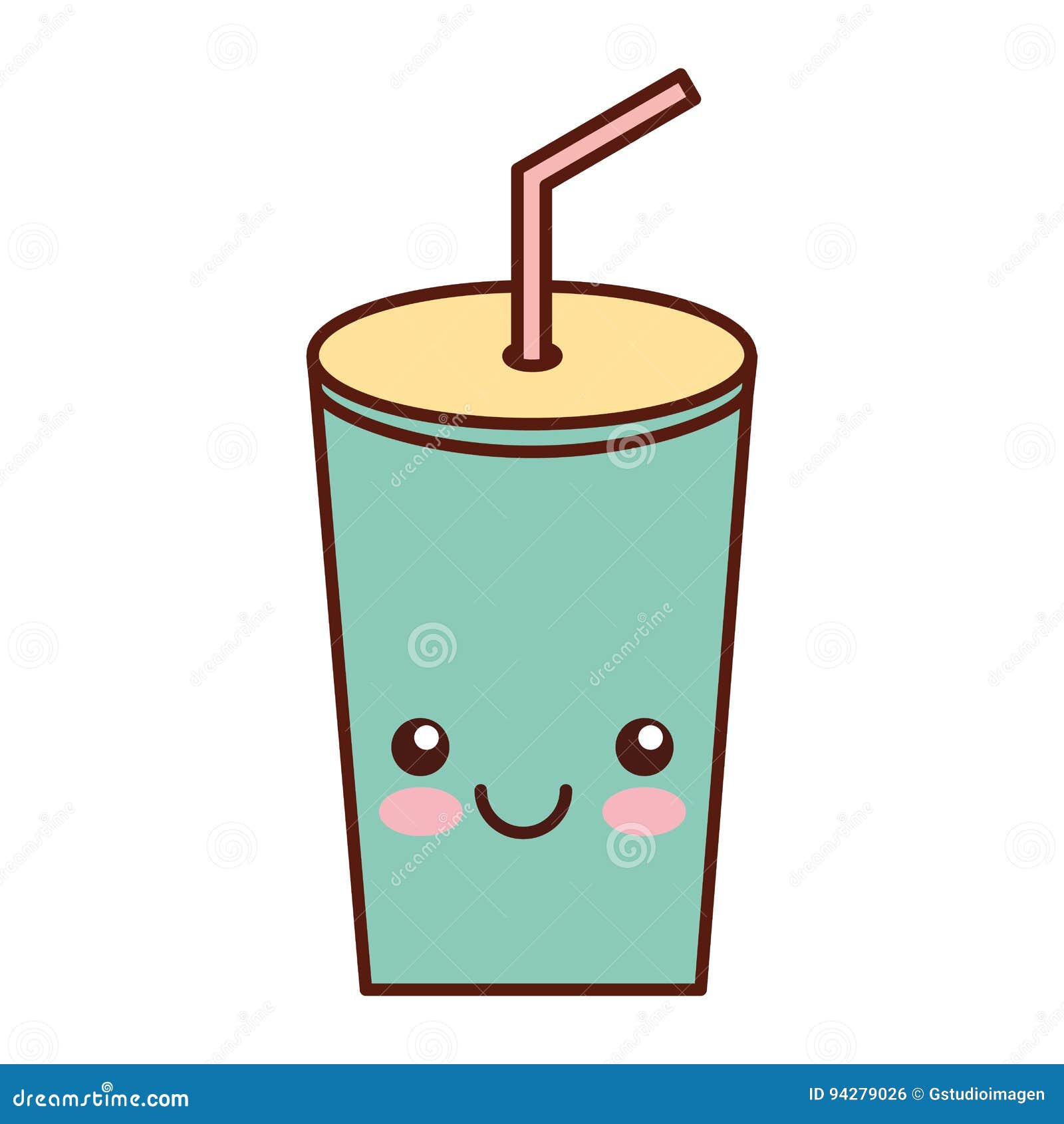 Plastic Cup Kawaii Character Stock Vector - Illustration of food ...