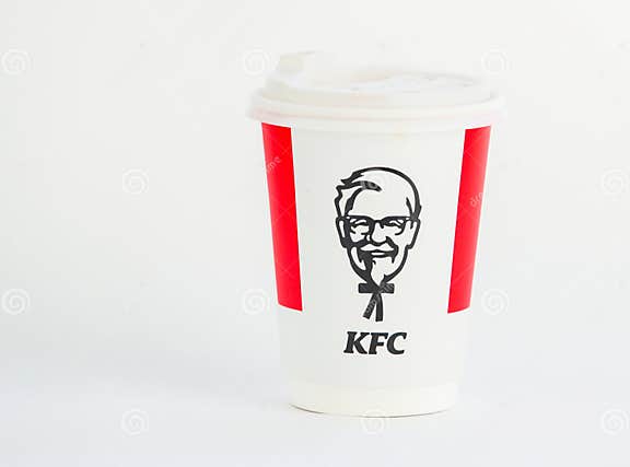 Plastic cup with KFC editorial stock photo. Image of fastfood - 314368618
