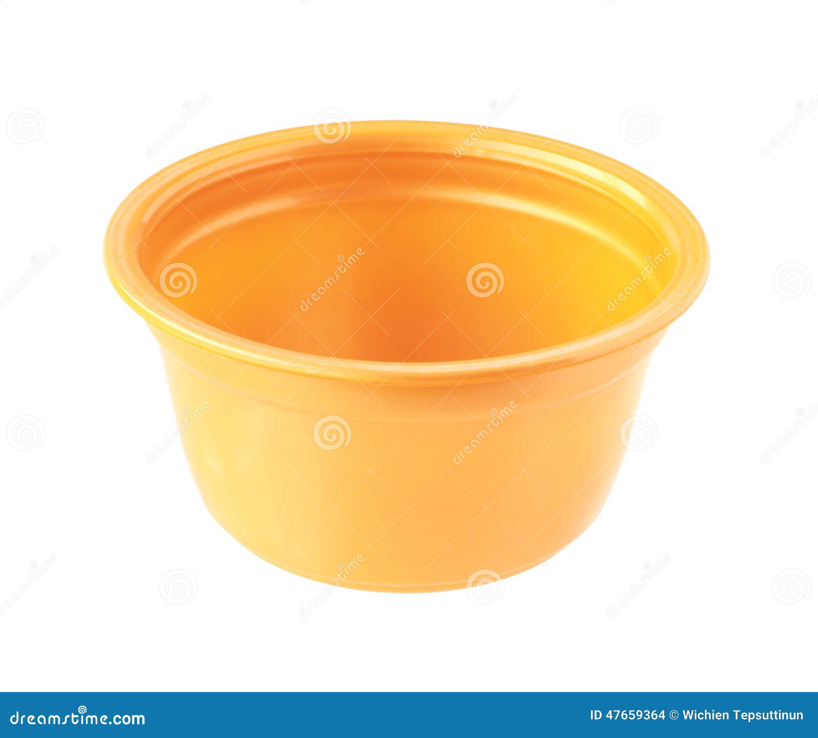 Plastic Cup No Cover Orange Color Isolated on White Background Stock ...