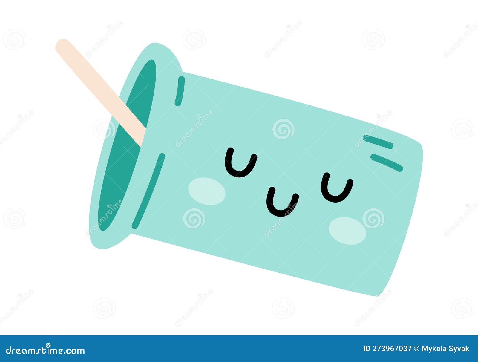 Plastic Cup Sad Character stock vector. Illustration of design - 273967037