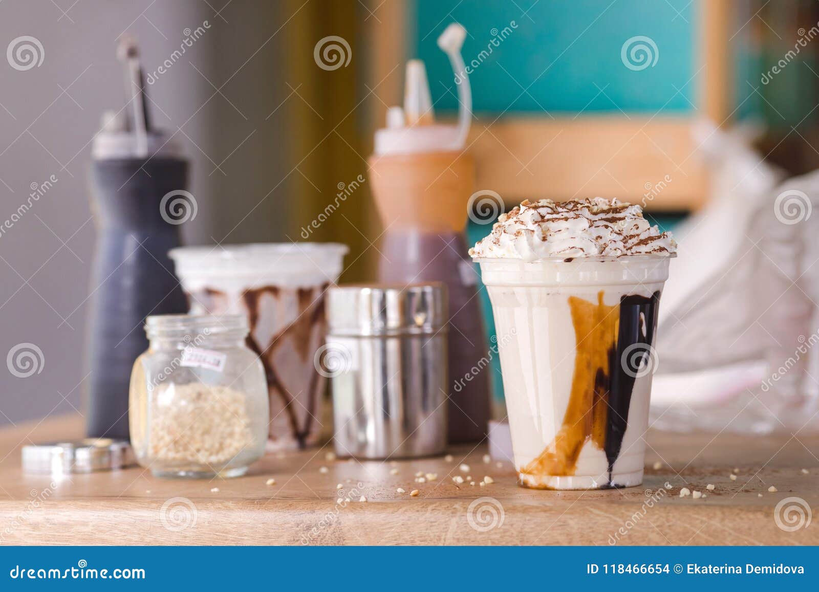 Delicious Milkshake on Table Stock Photo - Image of dessert, delicious ...