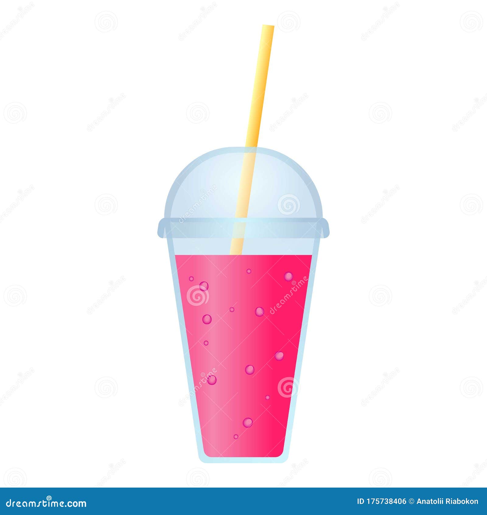 Plastic Cup Smoothie Icon, Cartoon Style Stock Vector - Illustration of ...