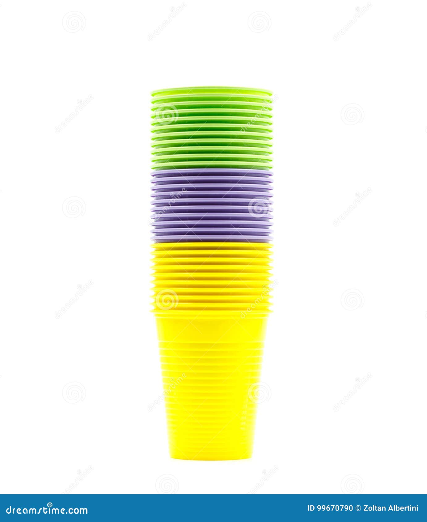 Plastic cup stack stock photo. Image of green, colourful - 99670790