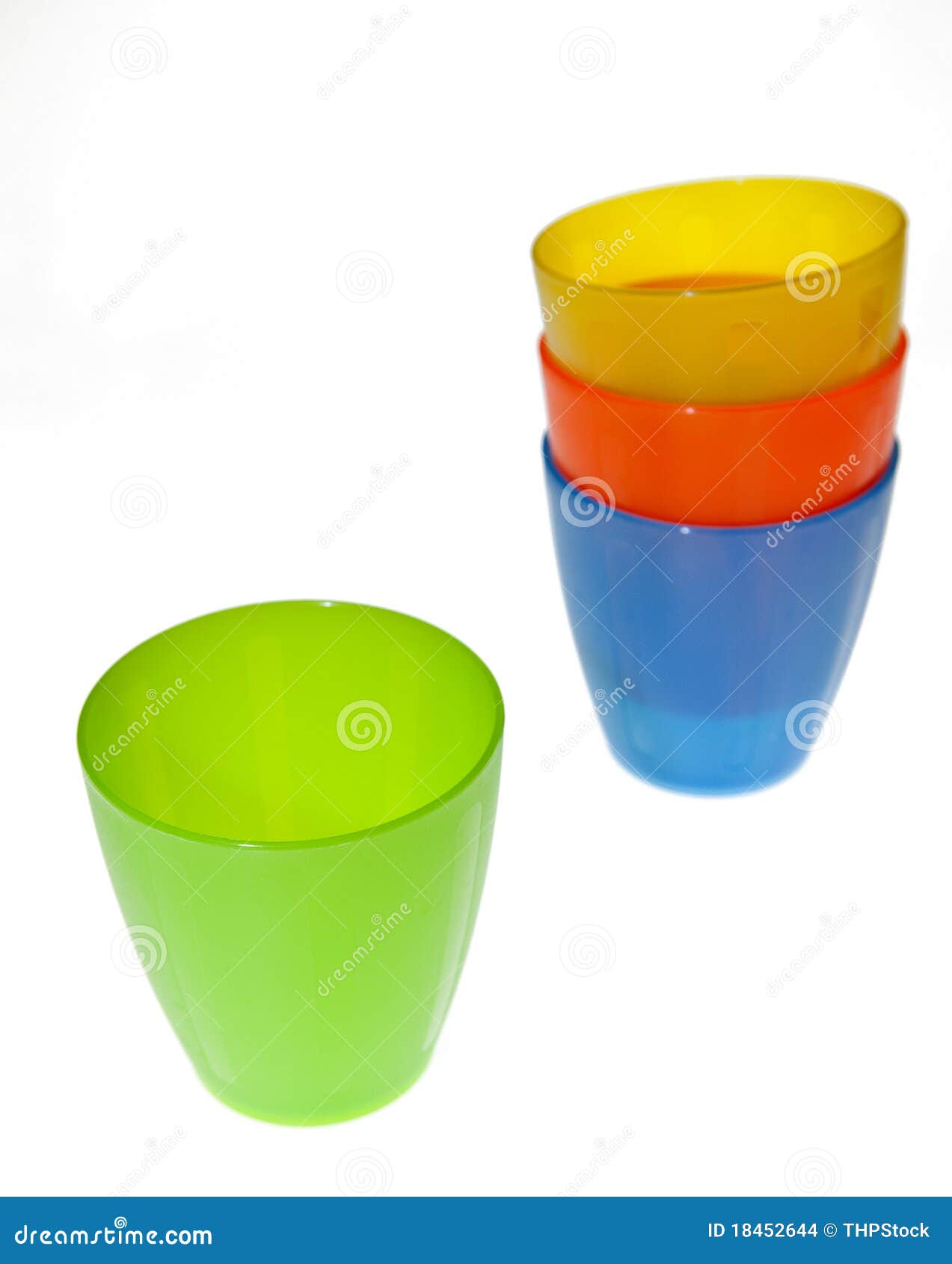 Plastic Cups stock photo. Image of drink, isolated, colored - 18452644