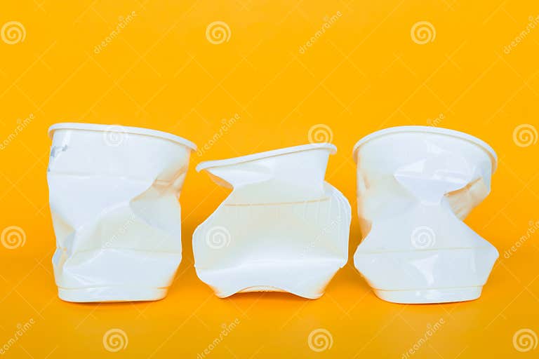 Plastic Cups into the Garbage Stock Image - Image of recycle, drink ...