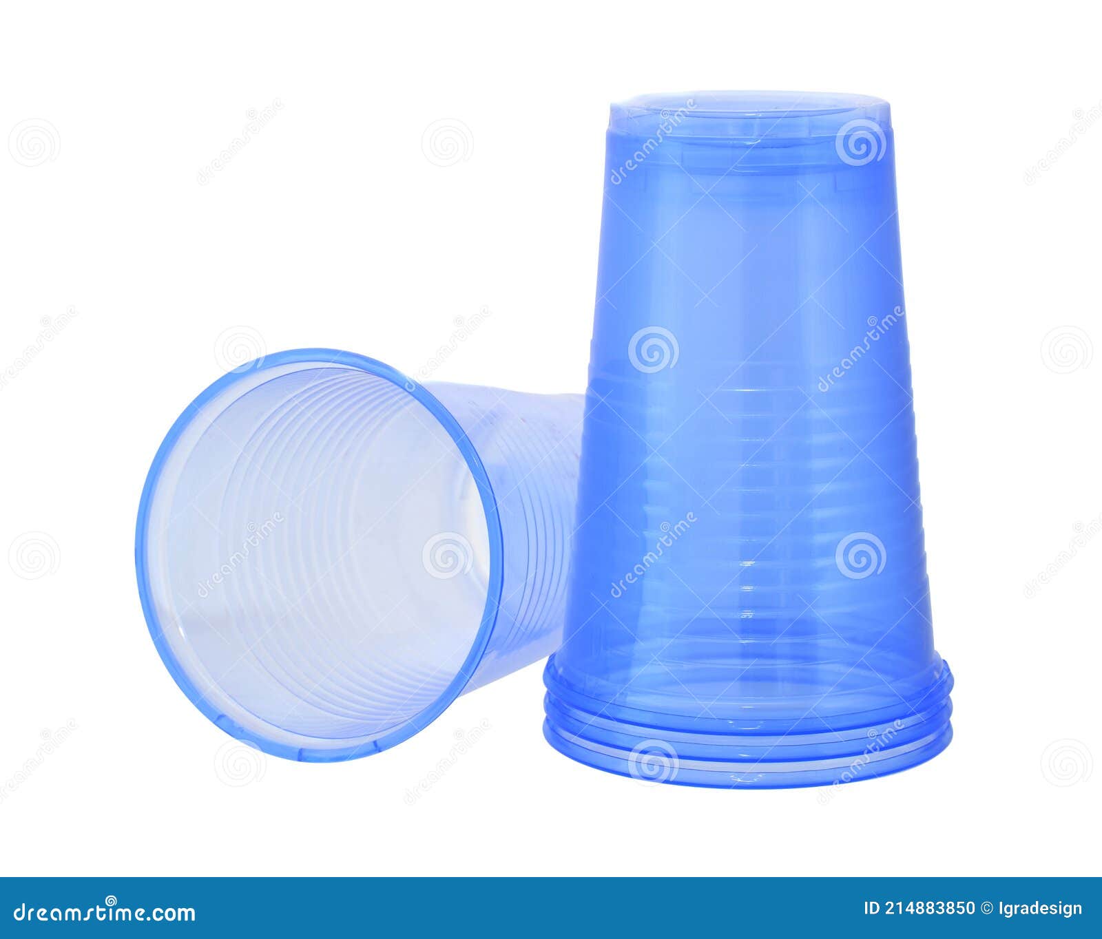 Plastic Cups Isolated on White Stock Photo - Image of thin, size: 214883850