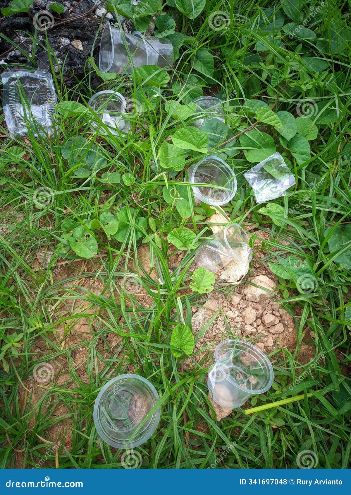 Single-use Plastics. Plastic Waste, Ecological Pollution. Frame Banner ...