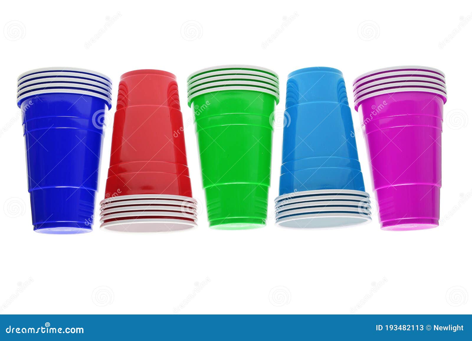 Plastic Cups stock image. Image of white, studio, drinkware - 193482113
