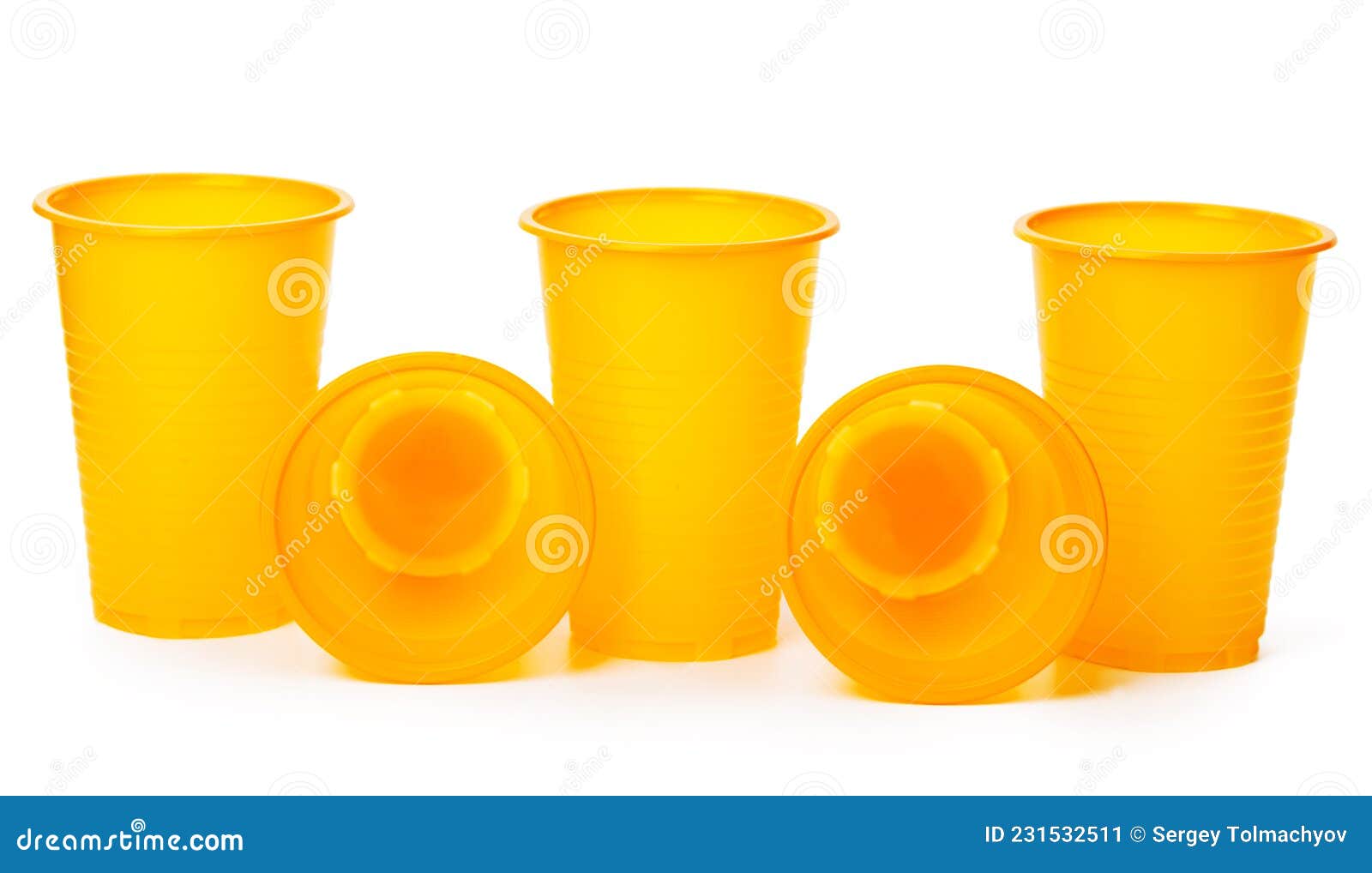 Pile of Plastic Cups on White Background Stock Image - Image of ...