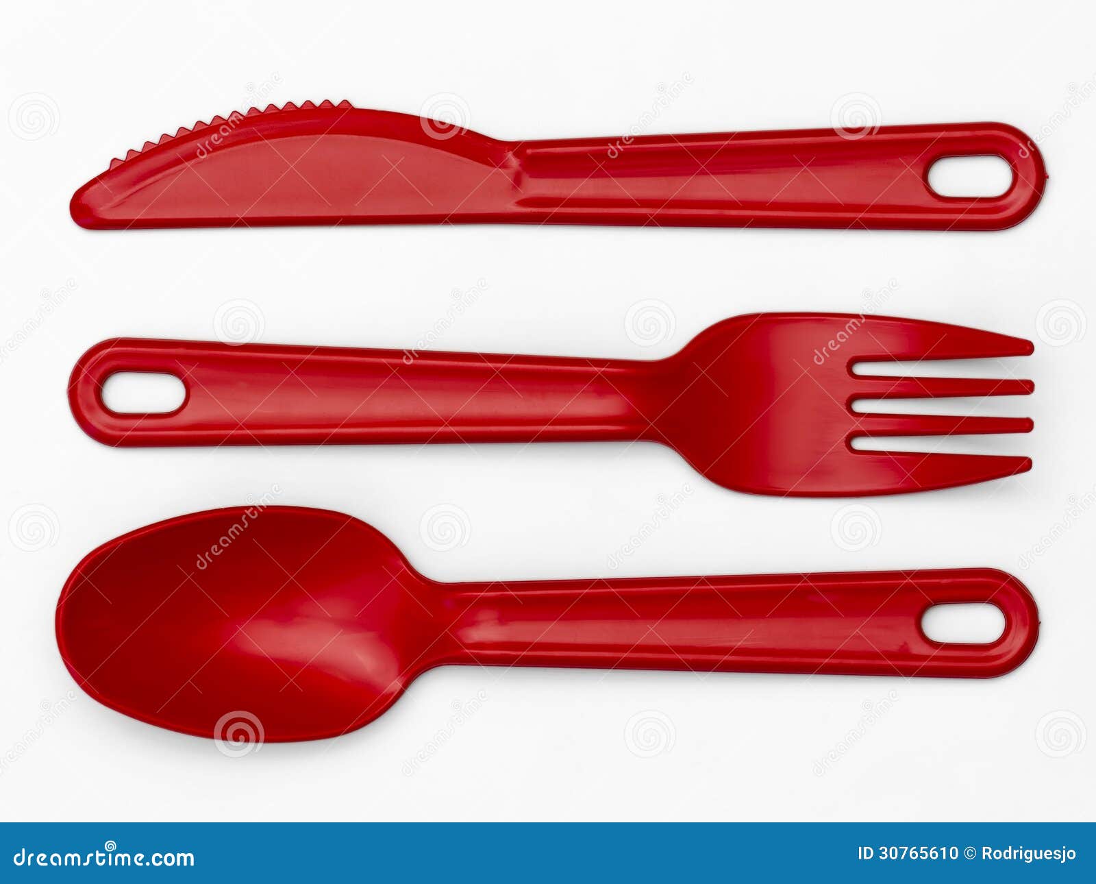 Plastic Cutlery 02 - Red stock photo. Image of lunch - 30765610
